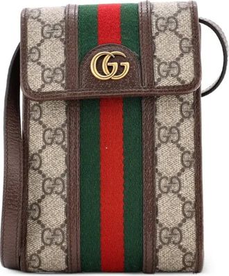 Gucci Ophidia Vertical Flap GG Coated Canvas Mini crossbody bag - Braun