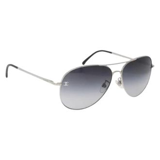 Chanel Pre-owned Metall-Sonnenbrille - - Pre-owned - Damen - Grau - ONE SIZE