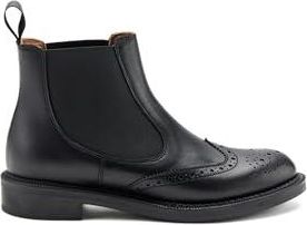 Frau Beatles à Queue dHirondelle en Cuir, Noir, 36 EU