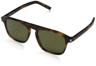 Saint Laurent Herren SL 158 002 Sonnenbrille, Braun (Avana/Green), 52