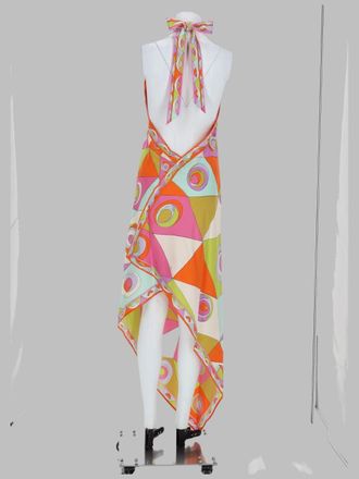 Emilio Pucci Silk Twill Geometric Dress - Multicolor