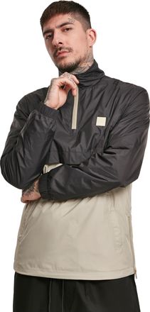 Urban Classics Stand Up Collar Pull Over Jacket Black/Concrete M