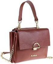 Pierre Cardin Sac &agrave; bandouli&egrave;re pour femme en cuir v&eacute;ritable Made in Italy 21 x 16 x 6,5 cm 1934, marron, Taille unique