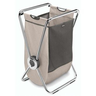Simplehuman Badezimmerzubeh&ouml;r - W&auml;schekorb, 75x42x51 cm, braun/stahl LT1008