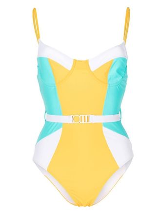 Solid & Striped maillot de bain The Spencer &agrave; design colour block - Jaune