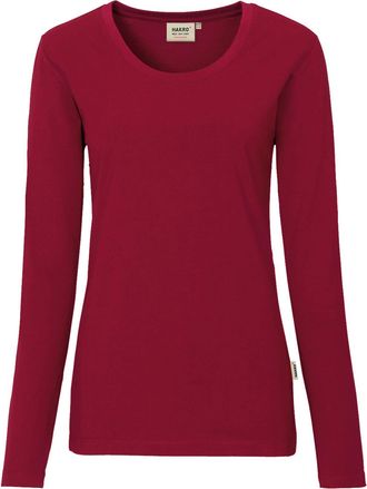 HAKRO Womens Long-Sleeved Performance Top,Weinrot,XXL