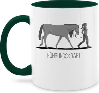 Shirtracer Tasse Tassen 325ml - Pferde - Führungskraft Pferd I Pferdebesitzer Geschenk Reiterin I Pferdemädchen I Reiten - 325 ml - Dunkelgrün - pferdetassen rei