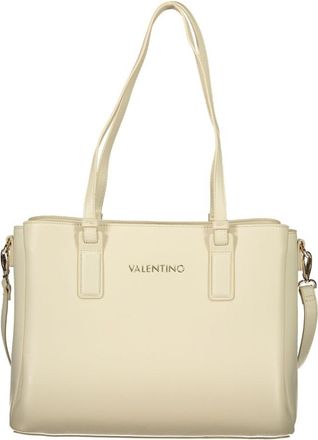 Mario Valentino Mario Valentino Beige Polyurethan Damenhandtasche mit verstellbarem Tragegurt und Taschen