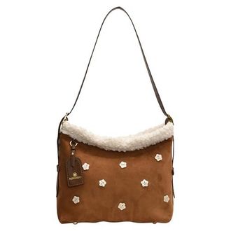 Generic Kexpery Sac &agrave; Main en Fausses Laine Unie pour Femmes Sac &agrave; &Eacute;paule en Peluche PU Cadeau Mode Voyage Shopping
