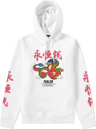 Tealer Unisex Hoodie Lucky Kapuzenpullover, weiß, X-Small