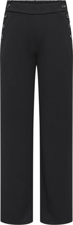 Only Damen Onlrina Button Pant JRS Noos, Black, 6/XXL/L