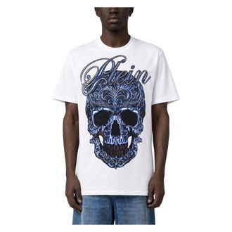 Philipp Plein T-Shirt Col Rond Ss Skull - Homme - Tops - Blanc - Taille: L