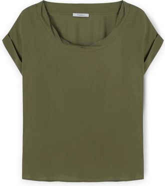 Motivi Femme, Blouses et Chemises, Vert, Taille: 36 FR Blouse avec d&eacute;tail torsad&eacute;