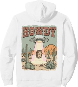 Image UFO Howdy Desert Hedgehog Pullover Hoodie