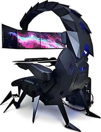 Generic B&uuml;rostuhl Game Cockpit, Game Chair Ergonomischer B&uuml;rostuhl Computerstuhl, Scorpion Gaming Chair, Imitation Space Capsule Design, for B&uuml;ro, Spiel, Vide