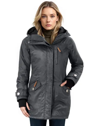 Berydale Winterjacke Damen Parka I Warme &Uuml;bergangsjacke Damen I Atmungsaktiv, Wind- und Wasserdicht I Wintermantel mit Thermowattierung