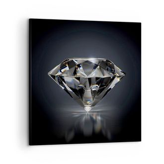 Arttor Bilder auf Leinwand Diamant Diamant Edelstein Leinwandbild 60x60cm Wandbilder Dekoration Wohnzimmer Schlafzimmer Küche Deko Groß Wanddeko Bild Wand Ku