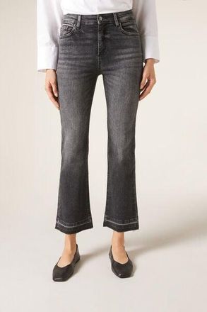 Calzedonia Flare Jeans Im Cropped-schnitt Grau