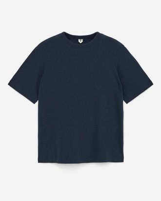 Arket Lockeres Boucl&eacute;-T-Shirt -Blau