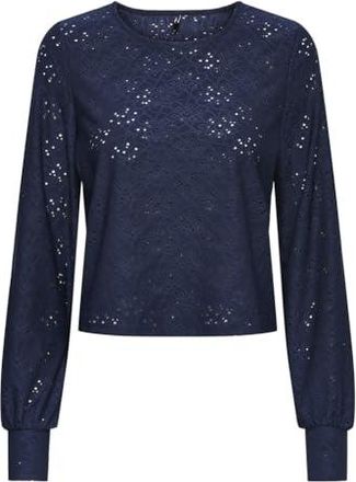 Only Onlsmilla Life L/S JRS Haut Court Chemisier à Manches Longues, Blazer Bleu Marine, XS Femmes