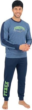 Pyrex Pyjama Homme Chaud Coton Interlock Pyjama Homme Hiver Long avec Poignets et Style Sport, Mod&egrave;le 3., M