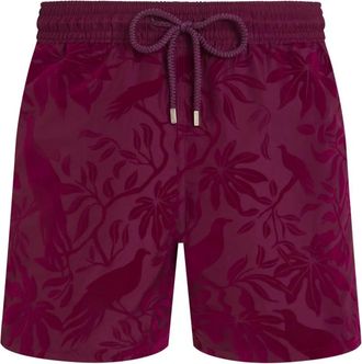 Vilebrequin Homme, Maillots de bain, Violet, Taille: XL Swim Shorts Flocked Birds of paradise