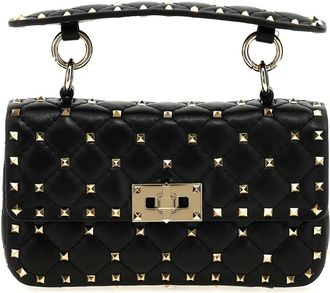 Valentino Garavani Small Nappa Rockstud Spike Bag - - Bags - Damen - Schwarzk - ONE SIZE