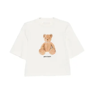Palm Angels B&auml;ren-Grafik T-Shirt - - Tops - Damen - Wei&szlig; - M