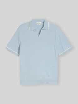 Tom Tailor Regular Fit Poloshirt aus reiner Baumwolle in Strickoptik