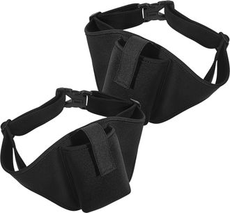 Hemoton 2 St&uuml;ck Pack Verstellbare Sport H&uuml;fttasche mit Mikrofonfach Schwei&szlig;abweisender Fitness Mikrofong&uuml;rtel f&uuml;r Fitnesstrainer Tragbare G&uuml;rteltasche f&uuml;r Tra