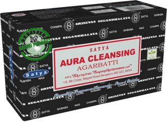 Anemone Anemone - SATYA Premium Weihrauch - Nat&uuml;rliche und holzige St&auml;bchen - 15g Dosenschachteln (Aura Cleansing, 12 Schachteln)