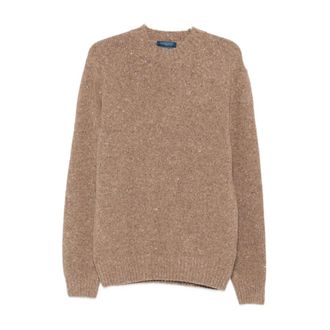 Daniele Fiesoli Brauner Rundhalsausschnitt Pullover Gerippt - - Knitwear - Herren - Braun - L