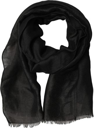 Dolce & Gabbana Logo Jacquard Scarf - Black