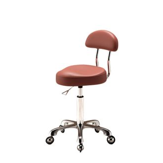 Generic Sattelstuhl mit R&uuml;ckenlehne, ergonomischer Sattelhocker, drehbarer, Verstellbarer Arbeitsstuhl, geeignet for Sch&ouml;nheitssalons und Heimb&uuml;ros(Color-4)