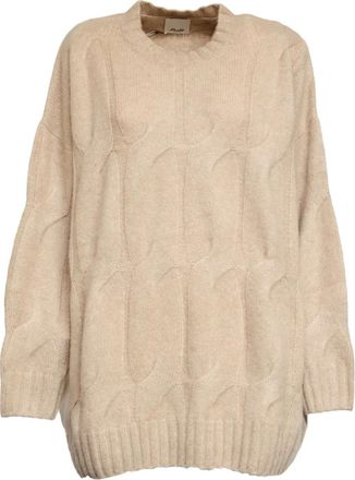 Allude Pullover mit Zopfmuster - Nude