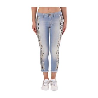 Met Baumwoll-Cropped-Jeans - - Jeans - Damen - Blau - W25