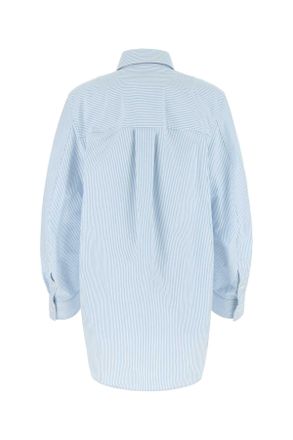 Bottega Veneta Womens Embroidered Cotton Oversize Shirt 8976 Exterior: Camicie