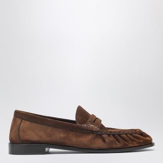 Saint Laurent Le Loafer Dark Havana suede loafers