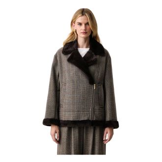 A|X Armani Exchange Veste en m&eacute;lange de laine - Femme - Vestes - Brun - Taille: 36 FR