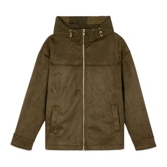 Oltre Kapuzenjacke mit Rei&szlig;verschluss - - Jackets - Damen - Gr&uuml;n - S