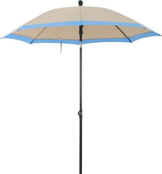 Siena Garden City Push Mittelstockschirm &Oslash;180 cm beige/blau