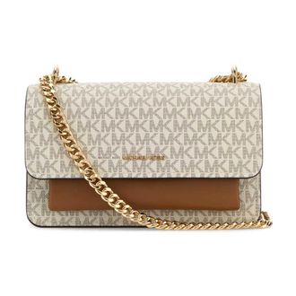 Michael Kors Claire Schultertasche aus bedrucktem Canvas - - Bags - Damen - Beige - ONE SIZE