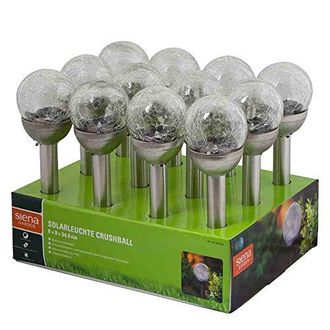 Siena Garden Solarleuchte Crushball Edelstahl &Oslash;8x34,5cm