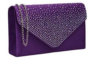 Swankyswans Abby Pochette en strass pour femme, Violet (Violet), Taille unique