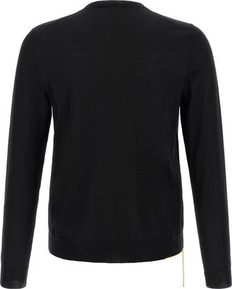 Fendi Crew Neck Virgin Wool Sweater - Black
