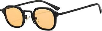 Generic Lunettes de soleil tendance pour femme - Style rétro punk - UV400 - Tendance, noir/orange, As the picture