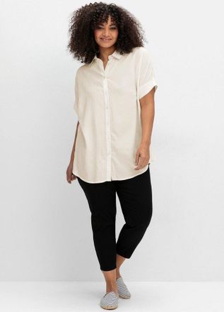 Sheego Klassische Bluse Hemdbluse Kurzarm