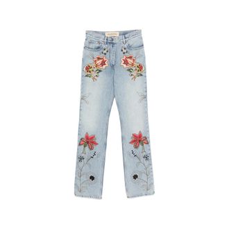 Valentino Bestickte Jeans - - Jeans - Damen - Blau - W25