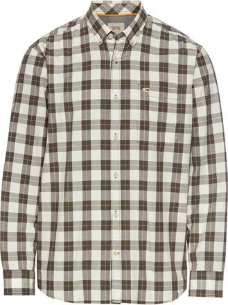Camel Active Herren Hemd im Regular Fit | Kariertes Langarmhemd aus 100% Baumwolle Grau, menswear-3XL
