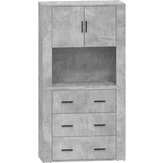 vidaXL Highboard Betongrau Holzwerkstoff Vidaxl